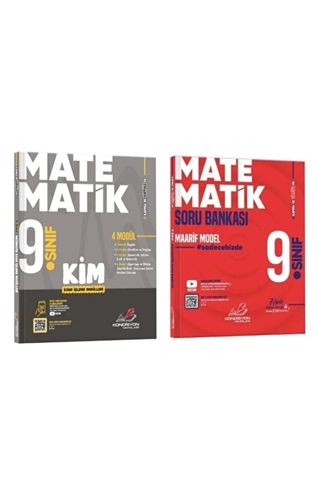 Kondisyon Yayınları 9. SINIF MATEMATİK VİRTÜÖZ SORU BANKASI VE KONU İŞLEME MODÜLÜ 1.MODÜL ...