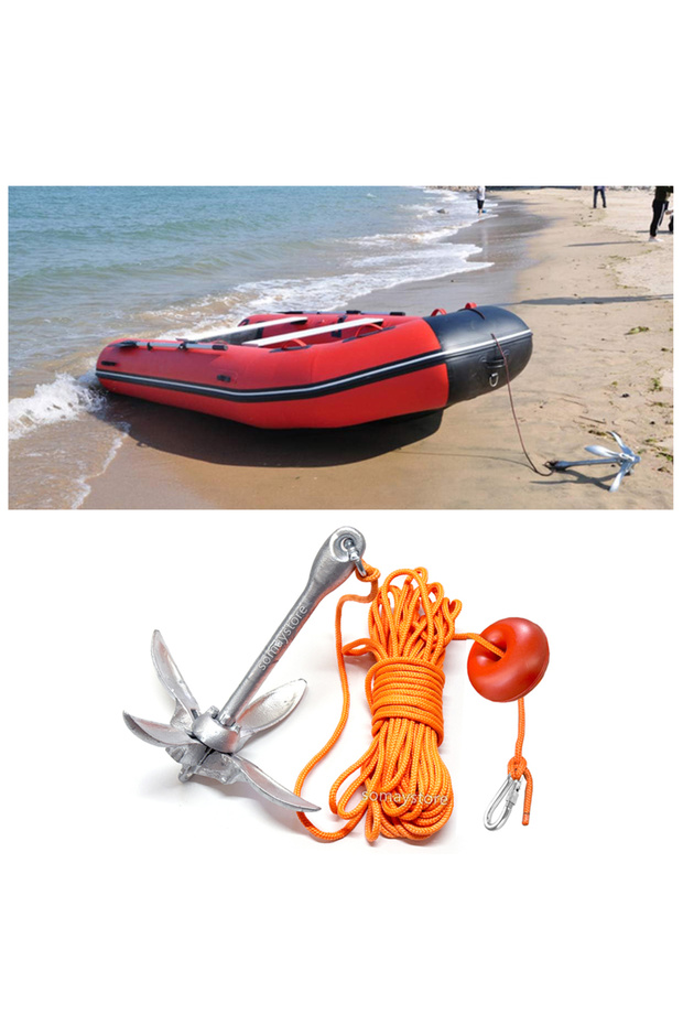 SomayStore Marin Bot , Kano ve Jetski Çıpası Çantalı Set 1.5 KG Şemsiye ...