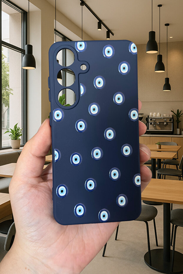 Vip Case Samsung Galaxy S25 - NAZAR BONCUK DESENLİ Silikon Darbe Emici ...
