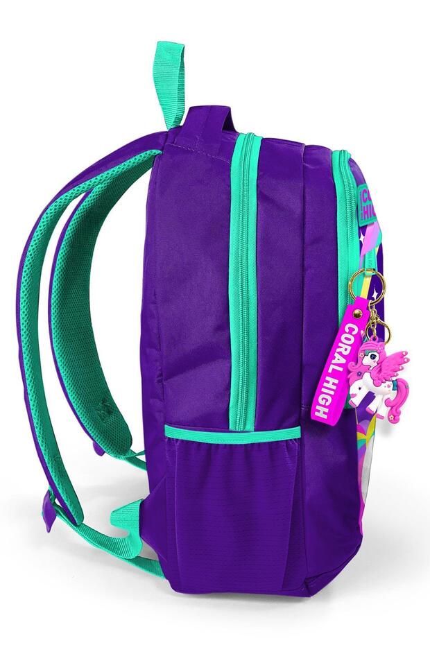 Coral High Kids Mor Su Yeşili Unicorn Desenli 3’lü Okul Çanta Seti ...