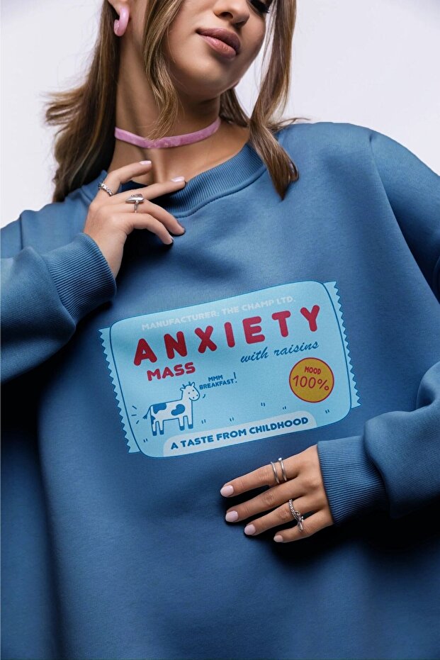 The Champ Clothing Women's Oversize Sweatshirt Dress Anxiety Bar ...