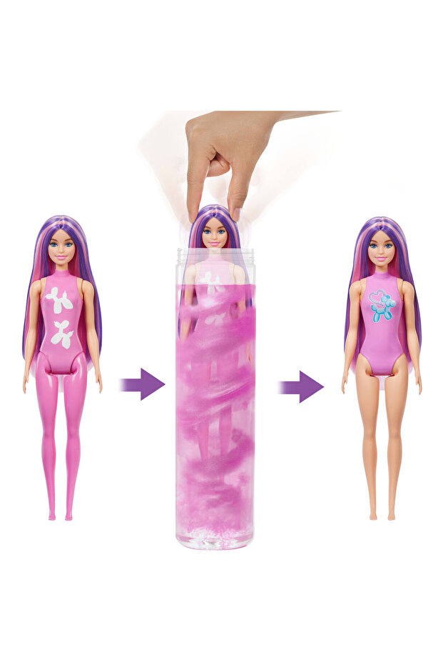 Barbie Color Reveal Balondan Hayvan Figürleri Serisi bebek, aksesuarlar ...