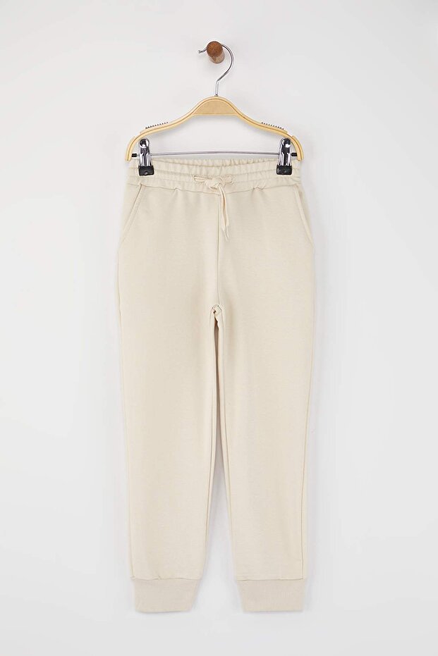 TRENDYOLKIDS Pantaloni de sport pentru băieți, bej-antracit-kaki, cu ...