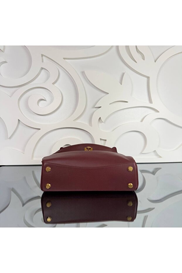 MOD10 Premium Gerçek Deri Siyah Kadın Çanta | Gold Detaylı Elegan El ...