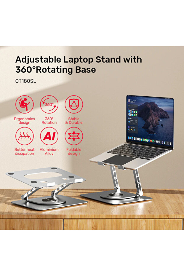 Unitek 360° Adjustable Laptop Stand for 10-16" Laptops | OT180SL01 ...