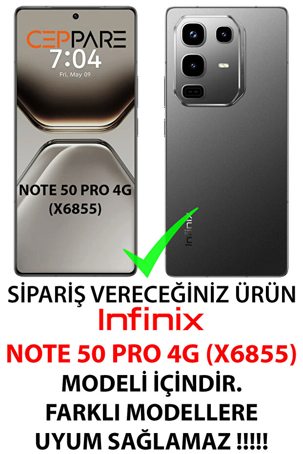 Ceppare iNfinix Note 50 PRO 4G (X6855) Uyumlu Kılıf Desen Silikon Gezegenler Tasarım STK:685 CP ...
