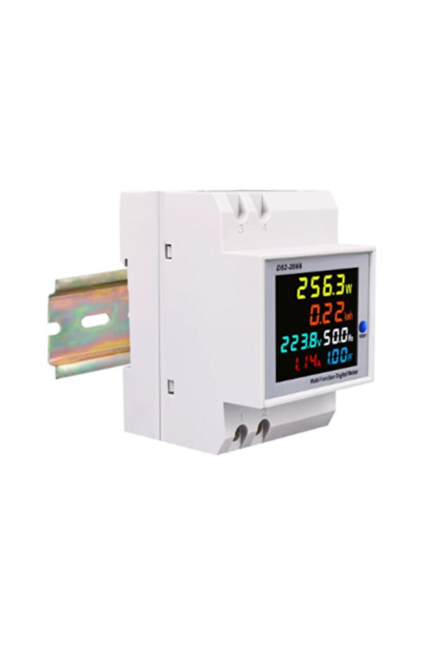 FUSIONTECHX Single-phase electricity meter, DIN rail, 6-in-1 AC 40-300V ...