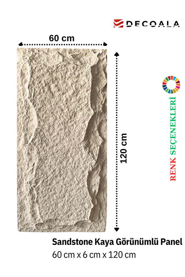 DECOALA 120x60 cm Kaya Görünümlü Duvar Paneli - Sand Stone - Fiyatı ...