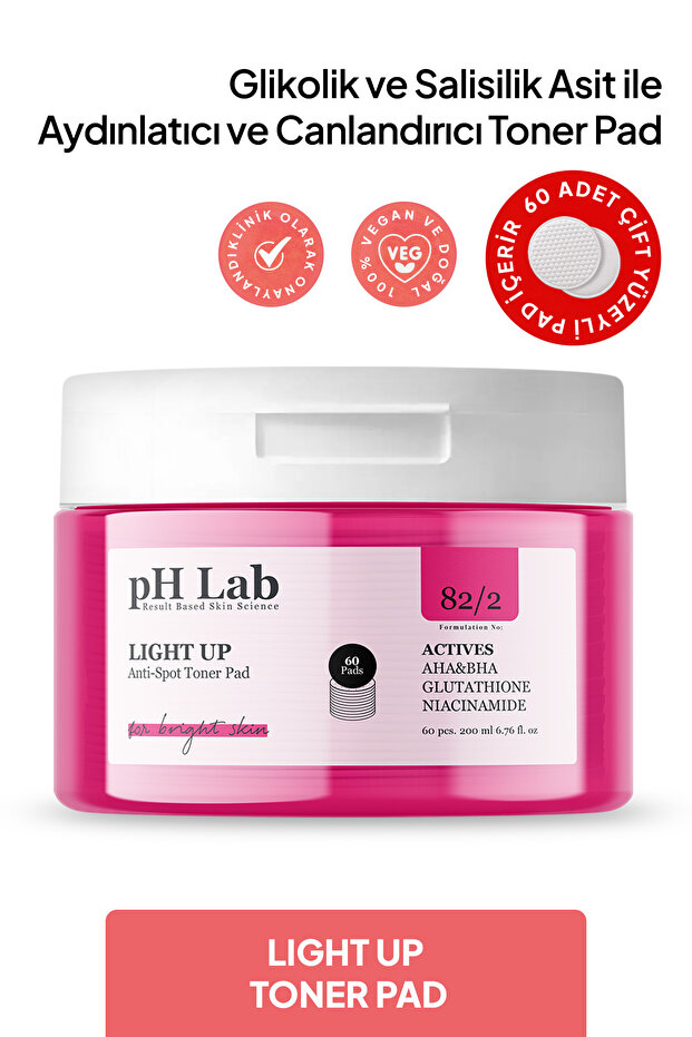 Ph Lab Phlab Light Up Aydınlatıcı Ve Canlandırıcı 60'lı Toner Pad ...