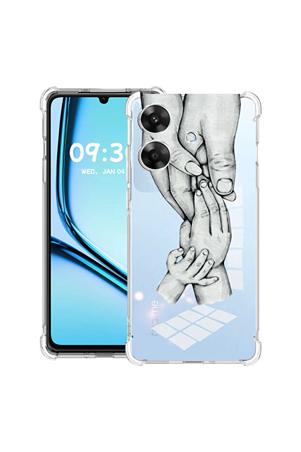 bestcase Αντικραδασμική πίσω θήκη για Realme Note 60 / Note 60X με οικογένεια σχεδίων, 2052062 ...
