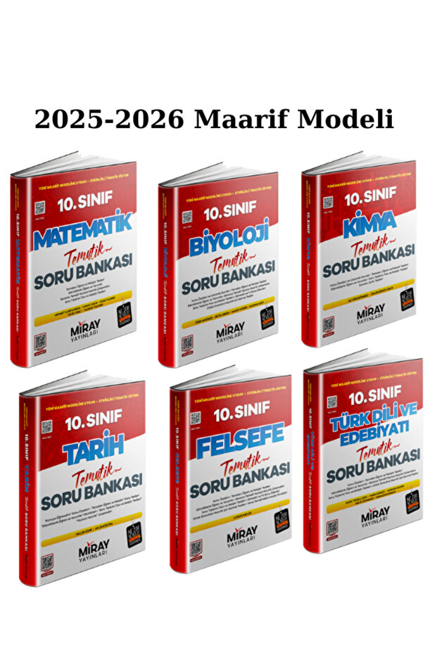 Miray Yayınları Miray 10. Sınıf Matematik-Biyoloji-Kimya-Tarih-Felsefe-Edebiyat Tematik Soru ...
