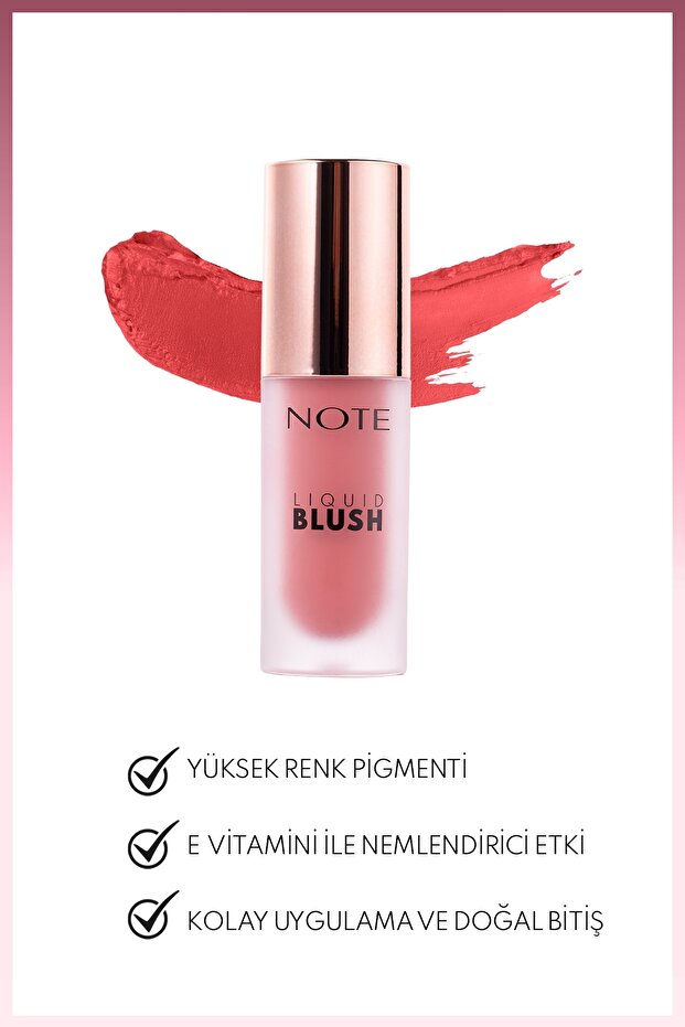 Note Cosmetics Liquid Blush Nemlendirici Etkili Likit Allık - 20 Coral ...