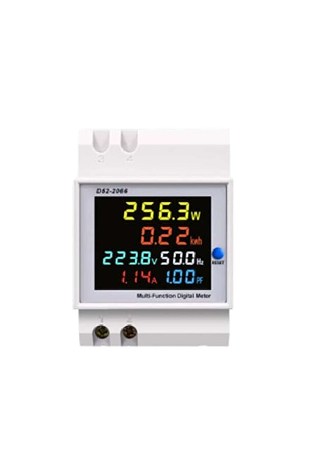 FUSIONTECHX Single-phase electricity meter, DIN rail, 6-in-1 AC 40-300V ...