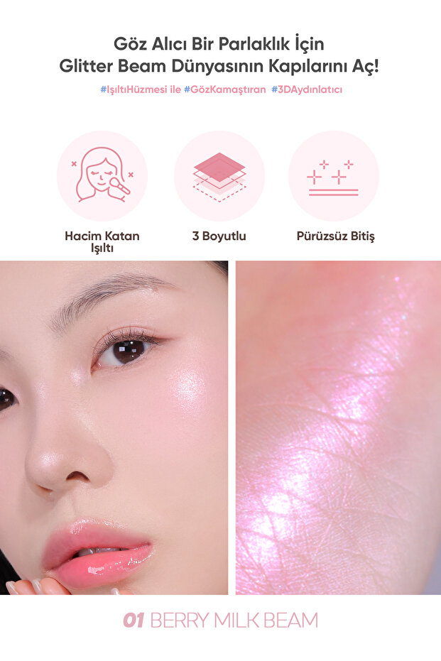 Missha Canlı ve Yoğun Işıltılı Aydınlatıcı A'PIEU Juicy-Pang Gleaming Highlighter (01 Berry Milk ...