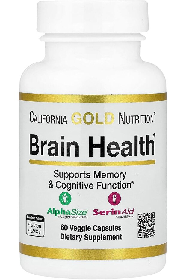 California Gold Nutrition Brain Health Alpha Choline Memory Calcium ...
