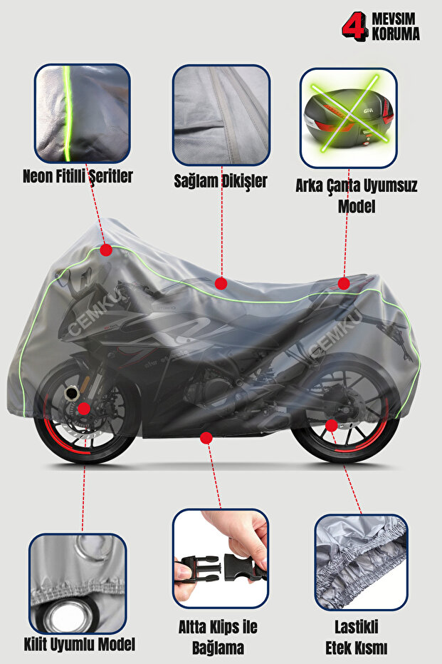 Cemku Fast Gray Neon Corded Fabric Lock Compatible Falcon Nitro 50 ...