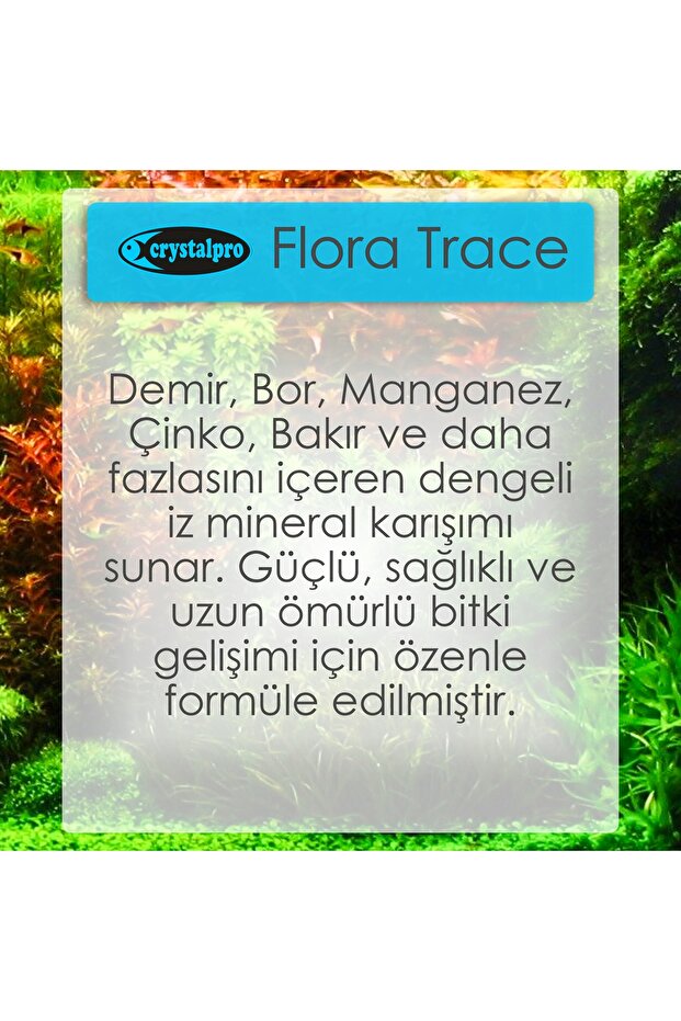 Crystalpro Flora Trace 500ml İz Elementler Akvaryum Bitki Renklendirici Gübre - Fiyatı, Yorumları