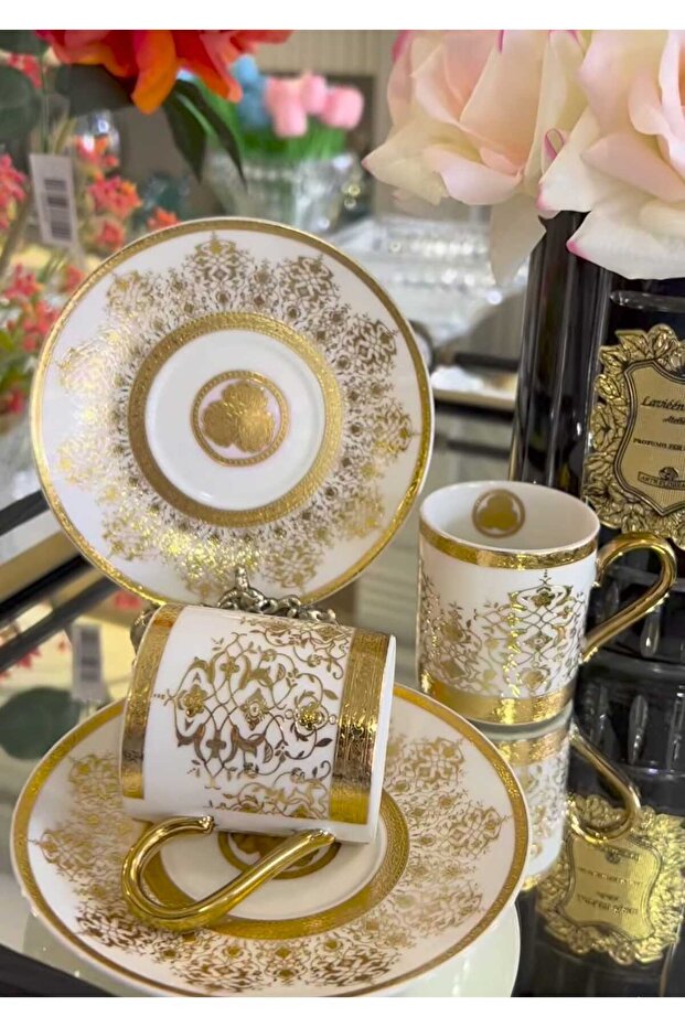 GaleriaHome Bovaria Germany 24 K özel üretim 6 li kahve fincani ...