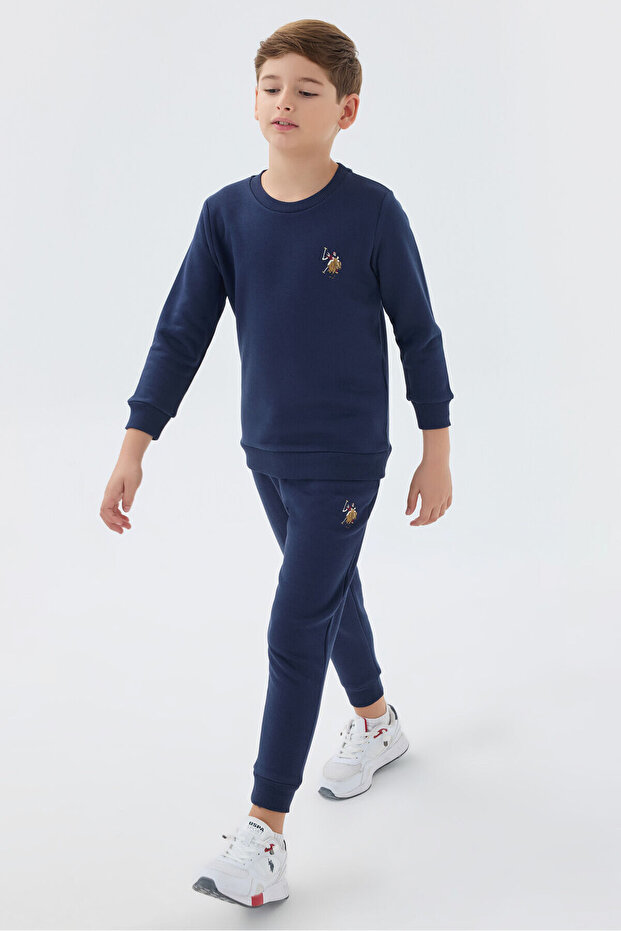 U.S. Polo Assn. Boy's Navy Blue Tracksuit Set- Trendyol