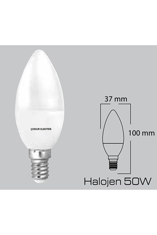 Osaka Light 6w = 50w Eşdeğer E14 Duylu 6500k Beyaz ışık 540lm Led Buji ...