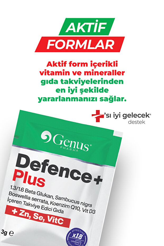 Genus Defence Plus – Beta Glukan, Kara Mürver Içeren Takviye Gıda (3G X ...