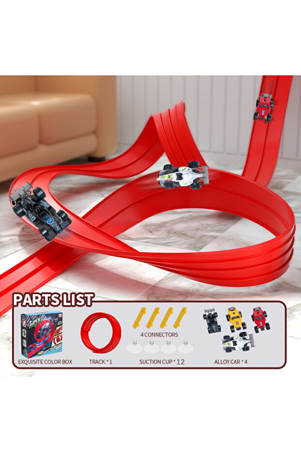 Choice Red Red Track Classic Starter Set, Flexible Race Car Ramp Track ...