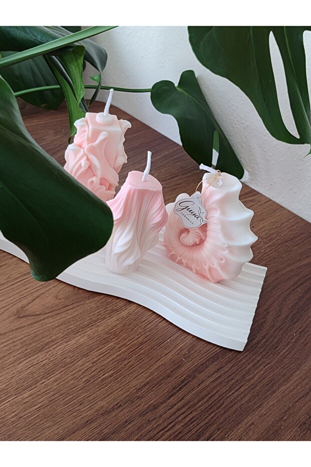 guya ceramics “GUYA Aura 3’lü Mum Seti – Sandal Kokulu” - Fiyatı, Yorumları