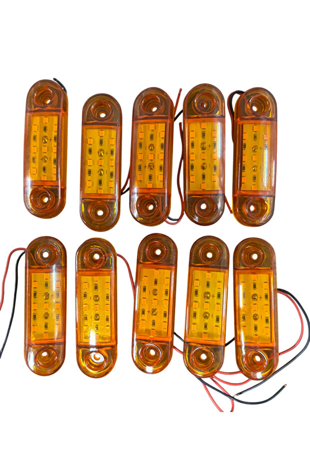 TAS 9 Led Parmak Lamba Oval 12v Sarı Su Geçirmez E Belgeli 10 Adet ...