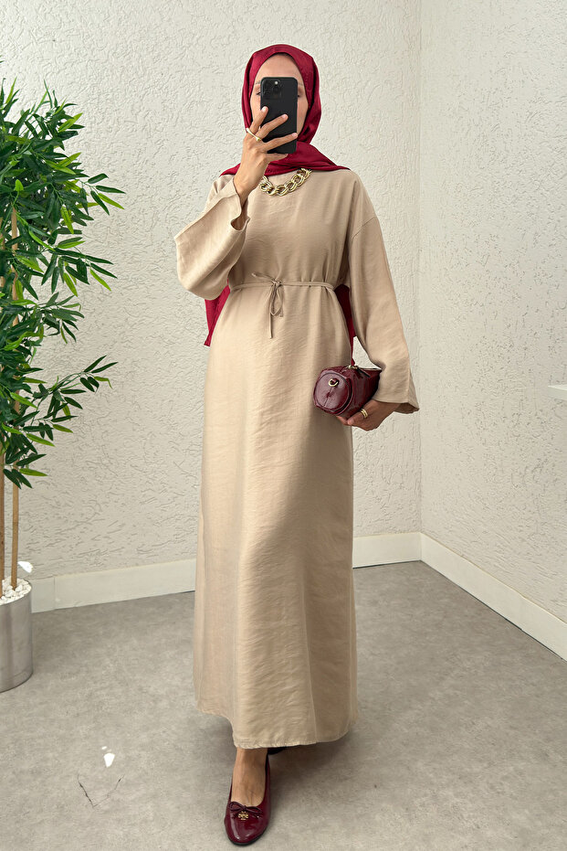 zhrcelebi Sultan Basic Elbise 0001 - TAŞ RENGİ - Fiyatı, Yorumları