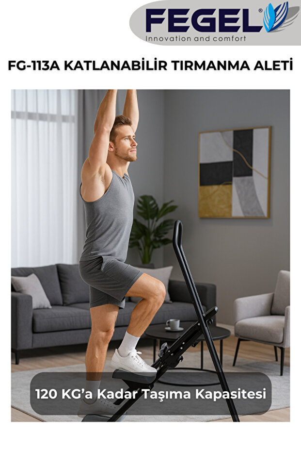 Fegel FG-113A Katlanabilir Tırmanma Aleti – Ev Tipi Kardiyo ve Spor Egzersiz Cihazı - Fiyatı ...
