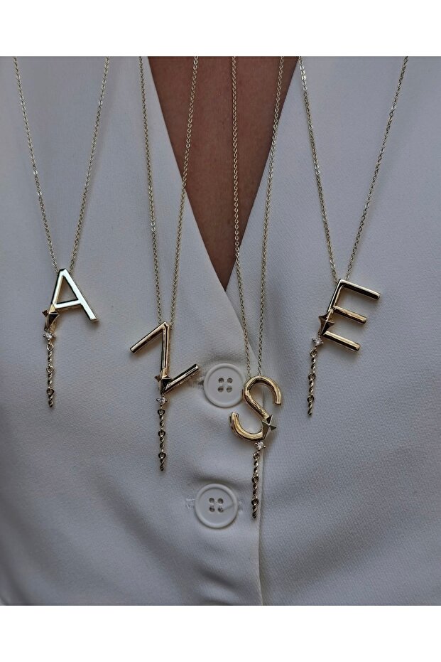 bies butik Alya Harf Kolye (A-B-C-D-E-F-G-H-K-M-N-R-S-Ş-T-Y-Z ...