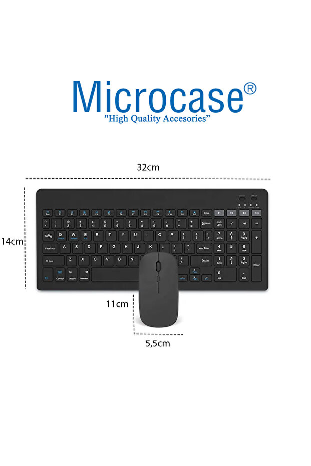 Microcase TCL NXTPAPER 14 inch Tablet ile Uyumlu Çanta+BT Klavye+BT ...