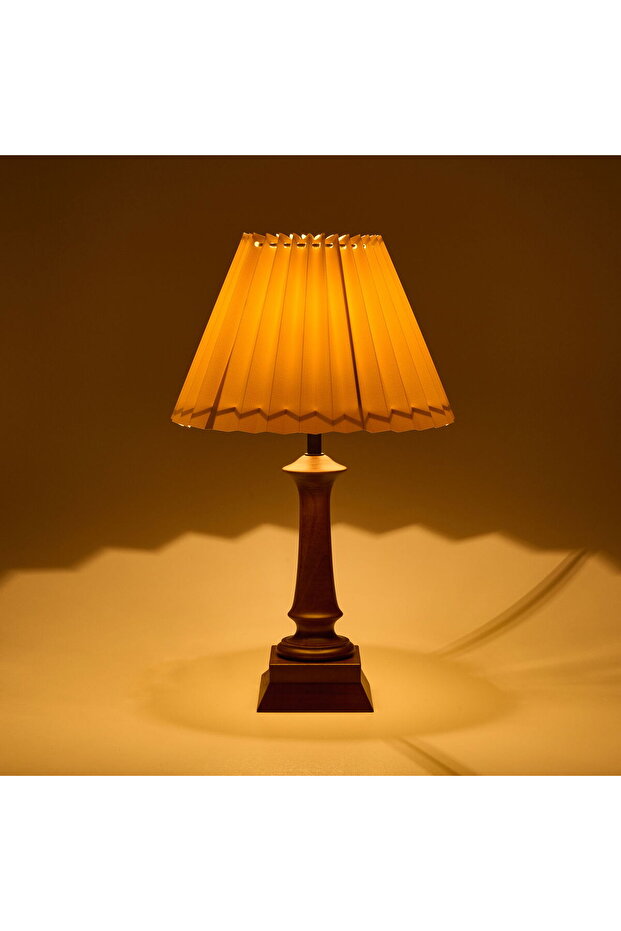 KUT FLY Lighting French Cottage Ahşap Ayak Abajur - Koyu Kahverengi ...