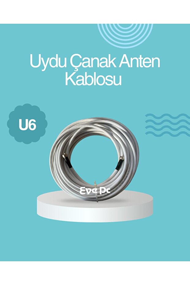 NcpLine كابل تلفزيون جاهز 50 متر 50M RG6/U6 - متوافق تمامًا مع البثات ...