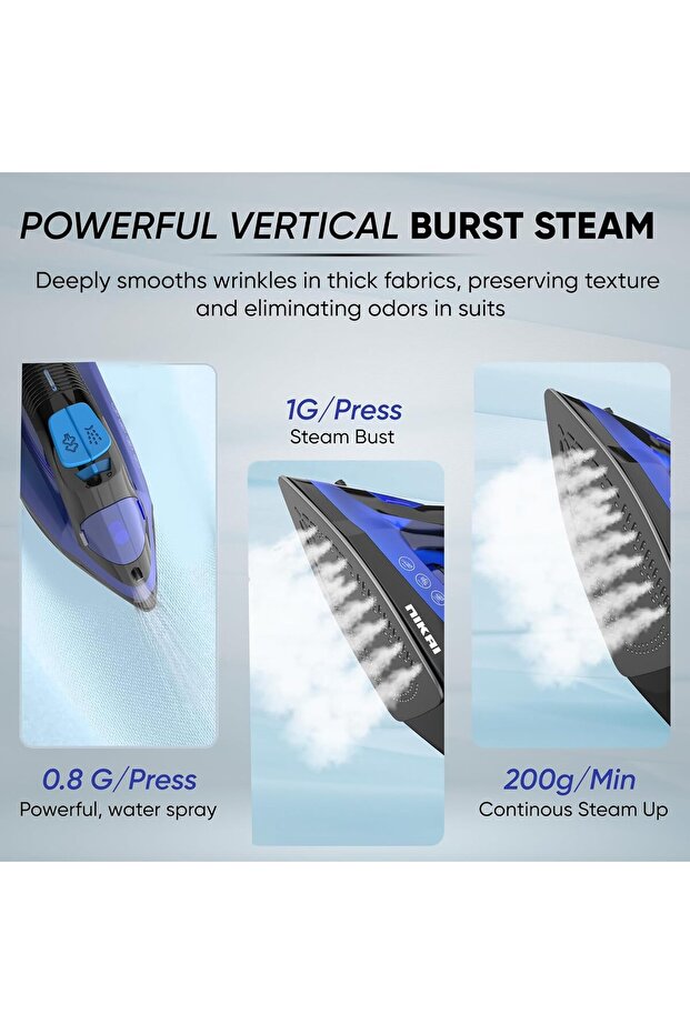 Nikai 1600W Steam Iron with Self-Cleaning Function- Trendyol