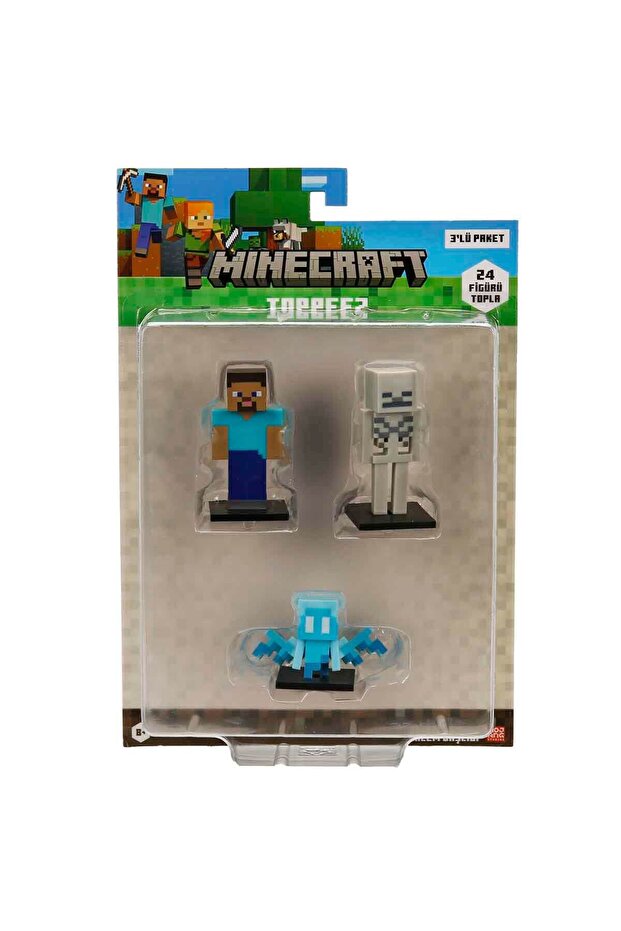 Minecraft 3D Toppeez Figür ve Kalem Başlığı 3’lü Paket PMI/MC2020 ...