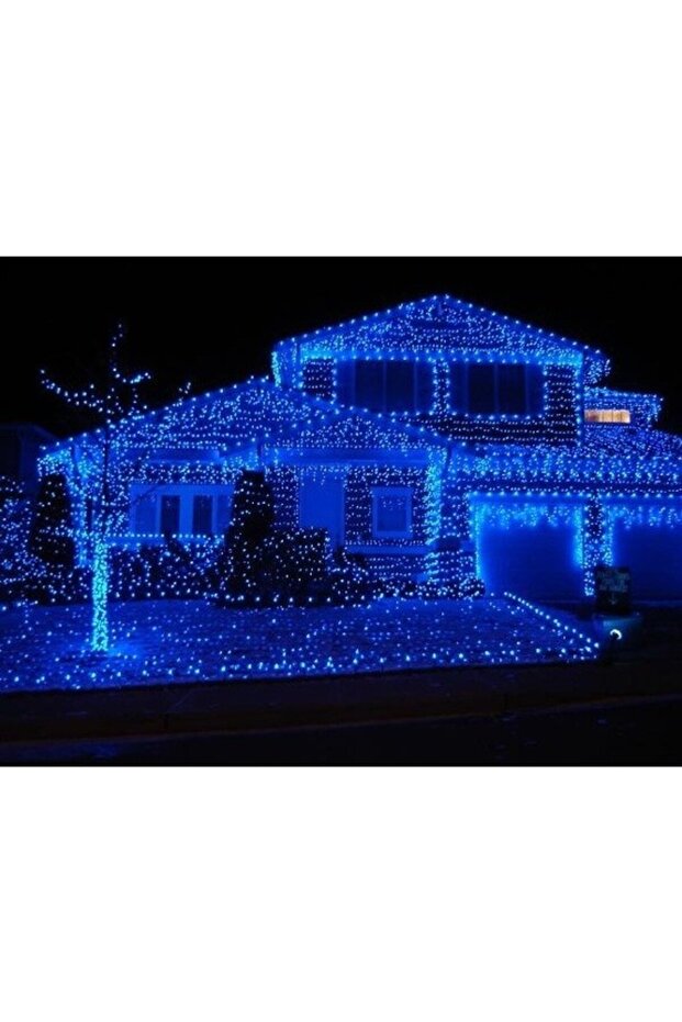 Flippy Christmas Installation, 35 m, 1001 Led, Fringes, Blue, 8 light ...