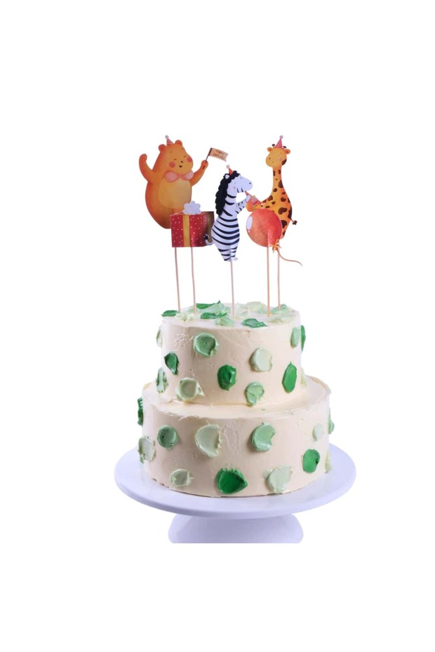 Forpus Kids Hayvanlar Pasta Süsü Balon ve Kutu - Animals Cake Topper ...