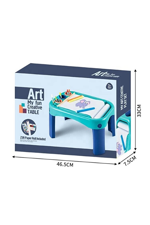 SOHO Children's table with sheets and colors for drawing,- Trendyol