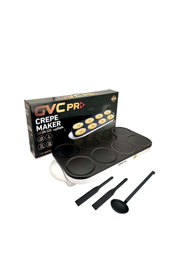 GVC PRO Crepe Maker - 8 slots - 1450W - Black - GVCBN-508- Trendyol