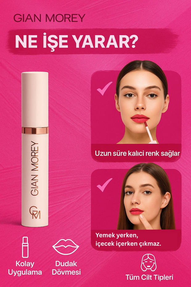 Gian Morey Dudak Dövmesi Pink Pop Kalıcı Soyulabilir Ruj - Fiyatı ...