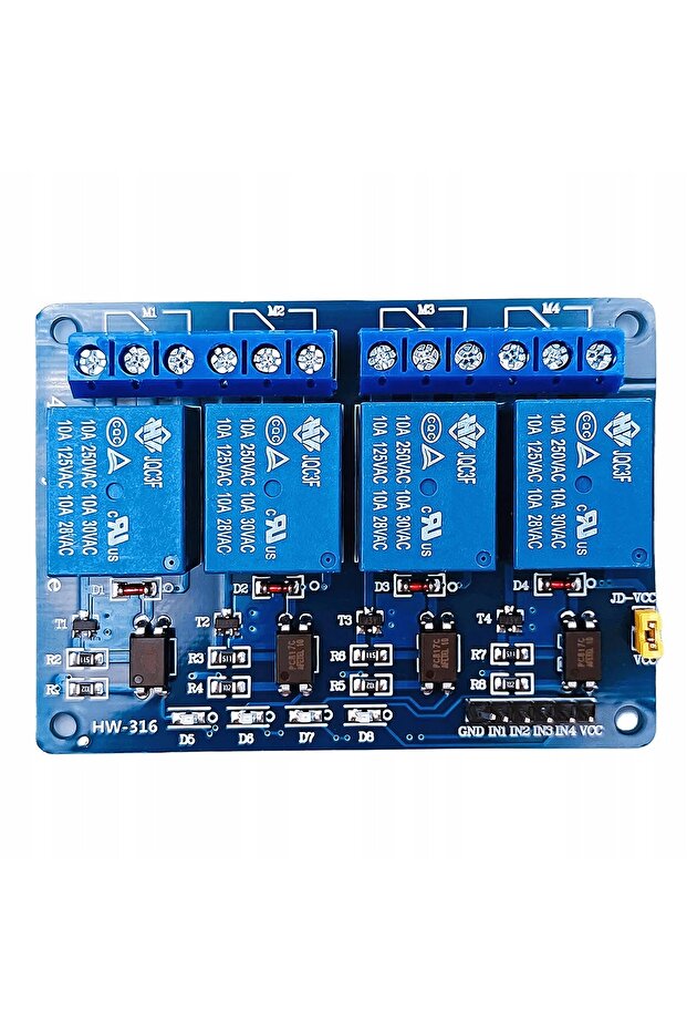 Rosfix 4 Channel 12V Relay Module | Optical Isolation, 10A, Arduino ...