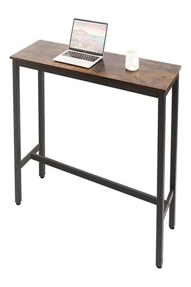 AGD Sofa Console Table with Adjustable Support Rod, Entryway Table for ...