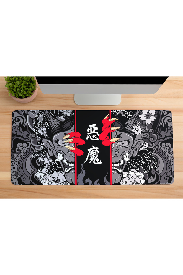 urzuva Toxic Demon Gray Gaming Oyuncu Mouse Pad 80x30 cm 3mm Mousepad ...