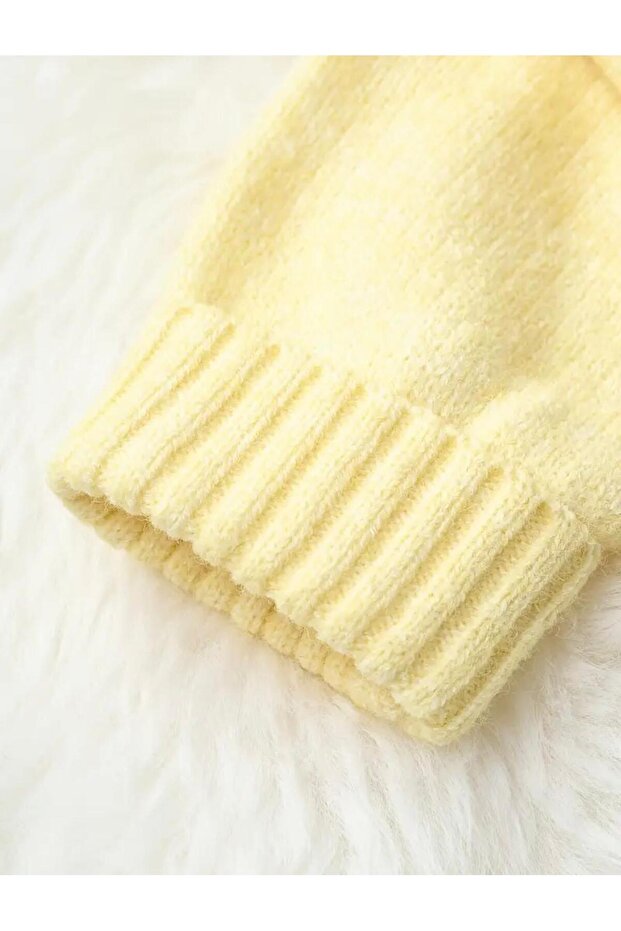 De Pose Limon Sarı Bisiklet Yaka Oversize Triko Kazak - Fiyatı, Yorumları