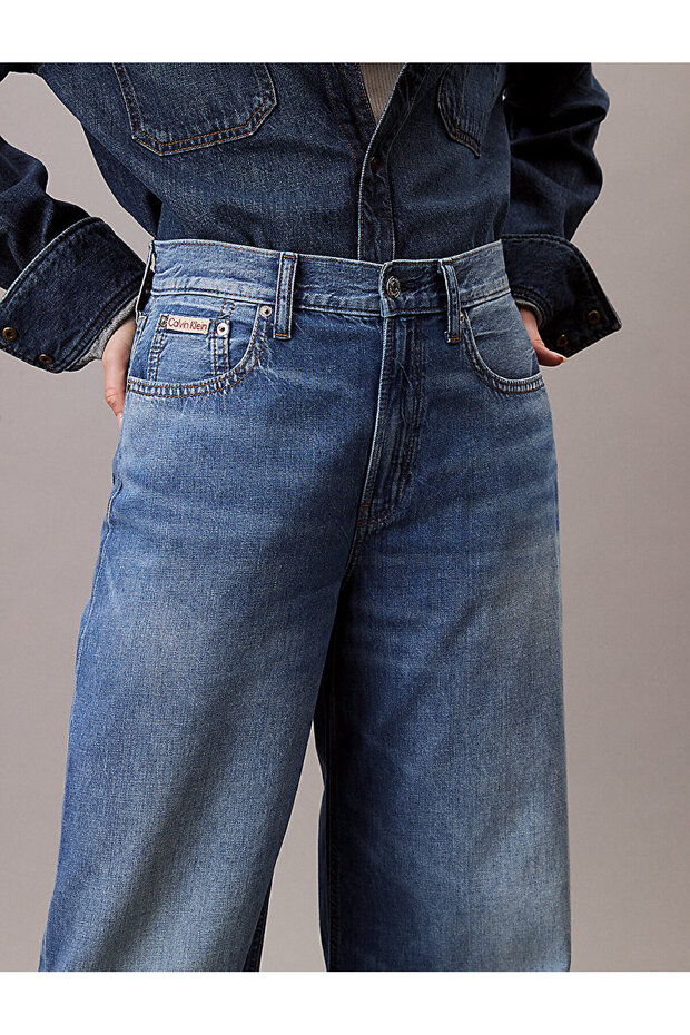 Calvin Klein Kadın The Wide Leg Linen Jean Pantolon - Fiyatı, Yorumları