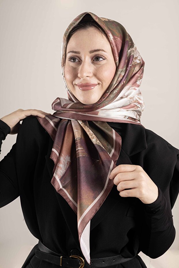 Akel Dijital Kristal Desenli Eşarp 95x95 – Pastel Desen-3 - Fiyatı, Yorumları