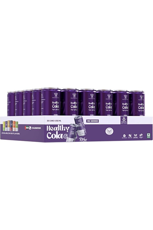 Healthy Cola co Healthy Cola 30 can x 250 ml, Stevia Sweetened ...