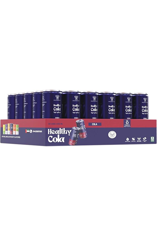 Healthy Cola co Healthy Cola 30 can x 250 ml, Stevia Sweetened ...