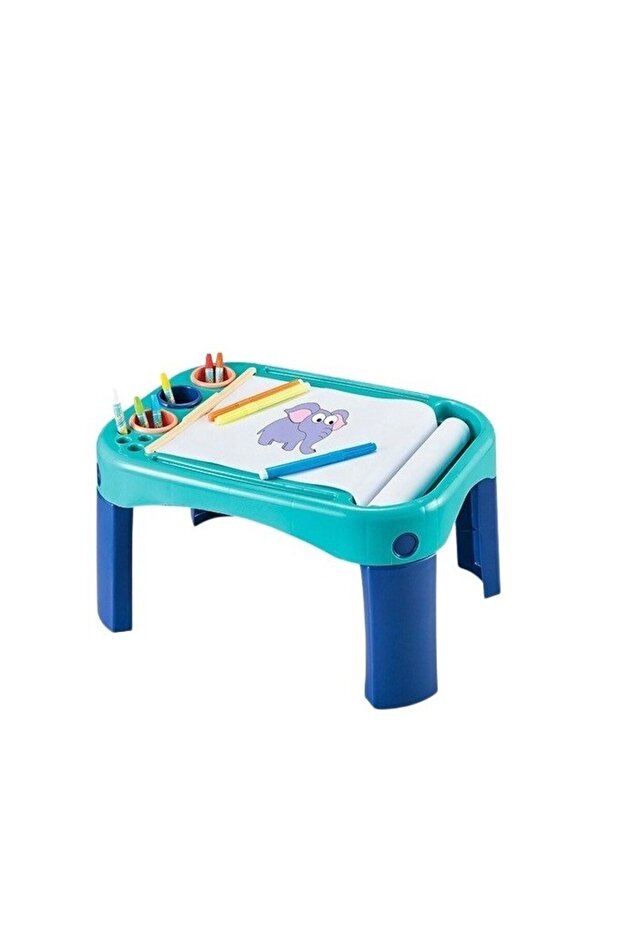 SOHO Children's table with sheets and colors for drawing,- Trendyol
